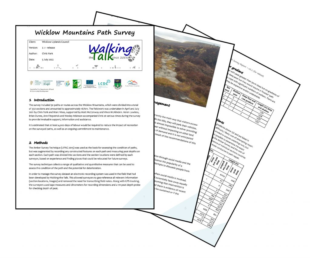 Upland Path Condition Survey - Wicklow Uplands